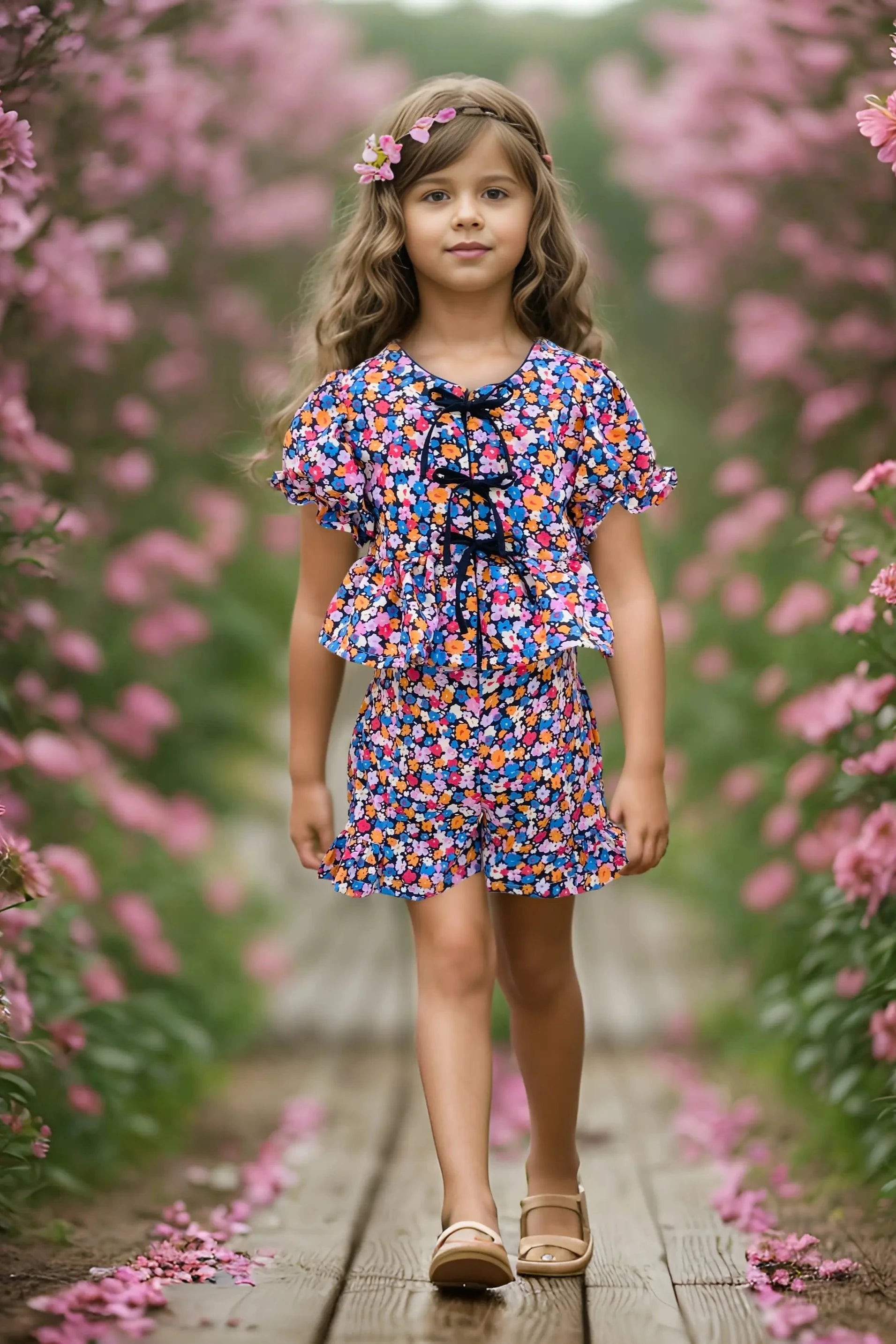Floral Summer Co-ord Set for Girls - Stylish & Breezy Matching Outfit